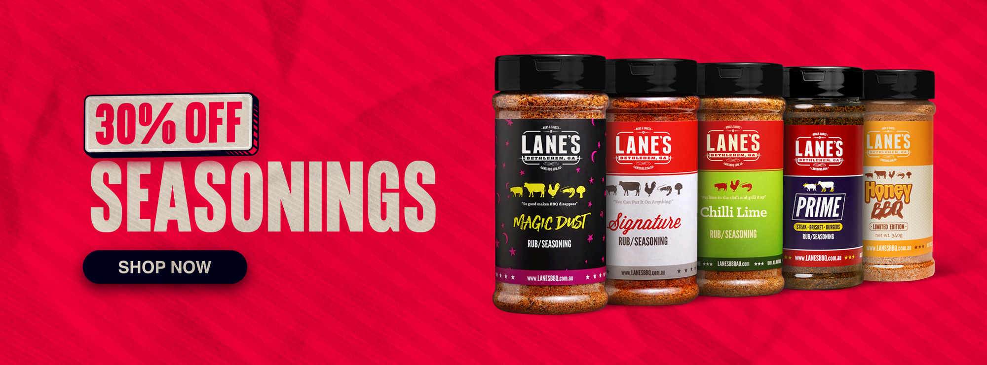 Lane's BBQ seasonings and sauces
