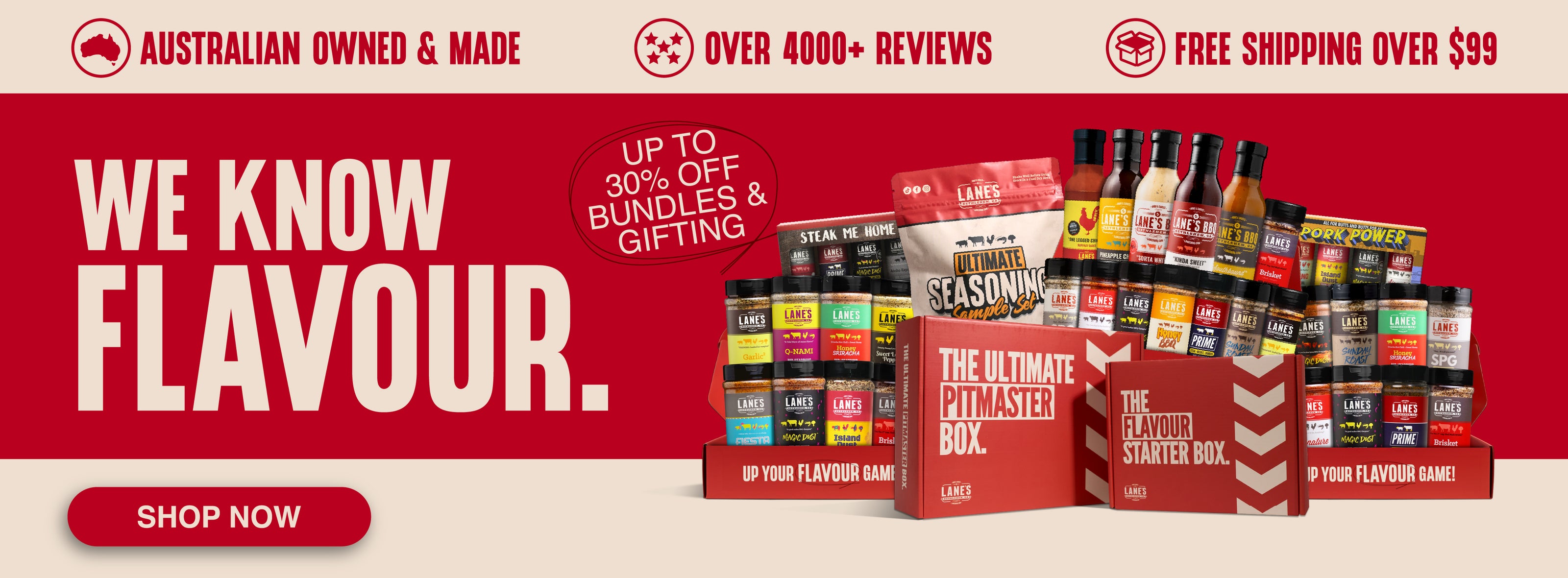 Lane's BBQ seasonings and sauces